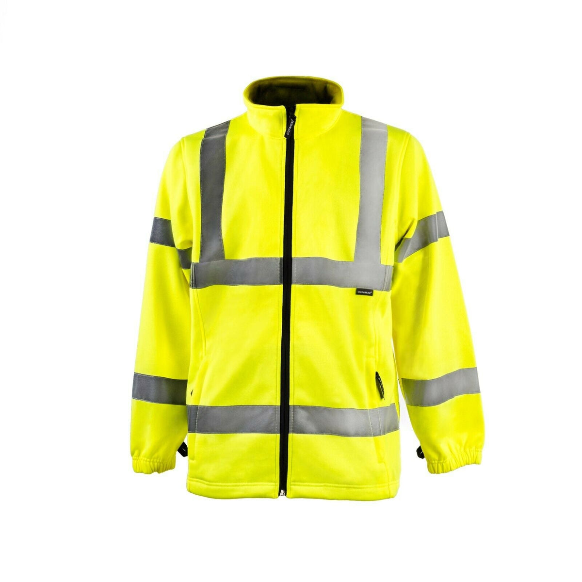 STEP AHEAD Mens Hi Vis Full Zip Fleece Visibility Jacket High Viz Work ...